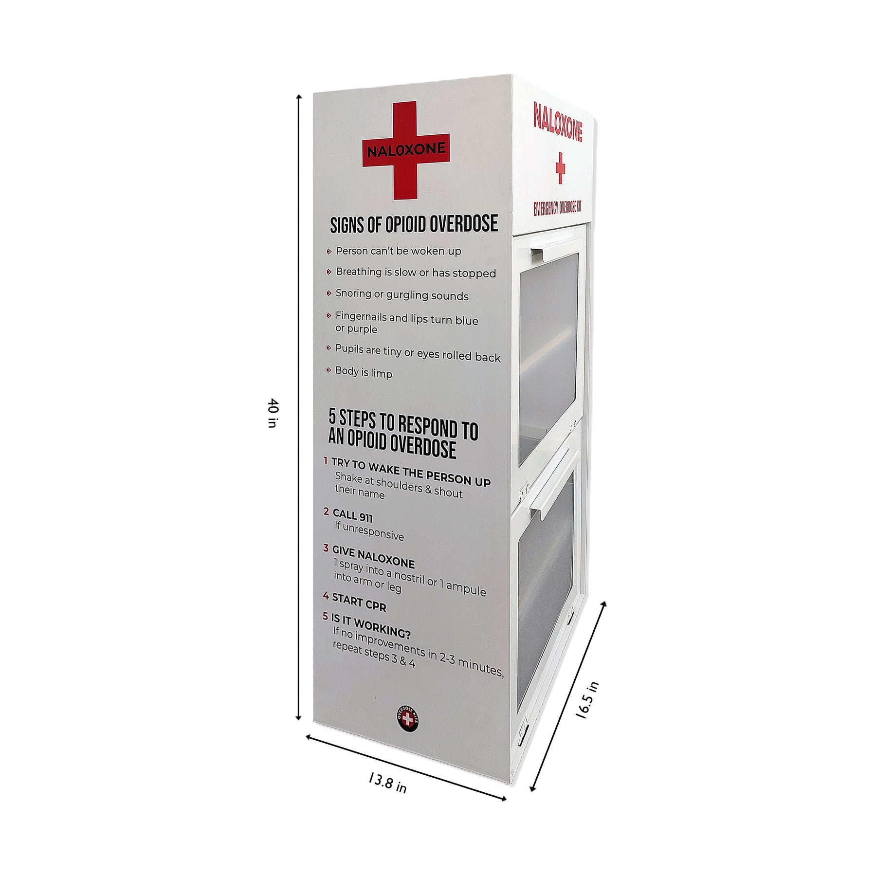 Naloxone Distribution Metal Floor Stand ( Holds 100 Naloxone Boxes ...