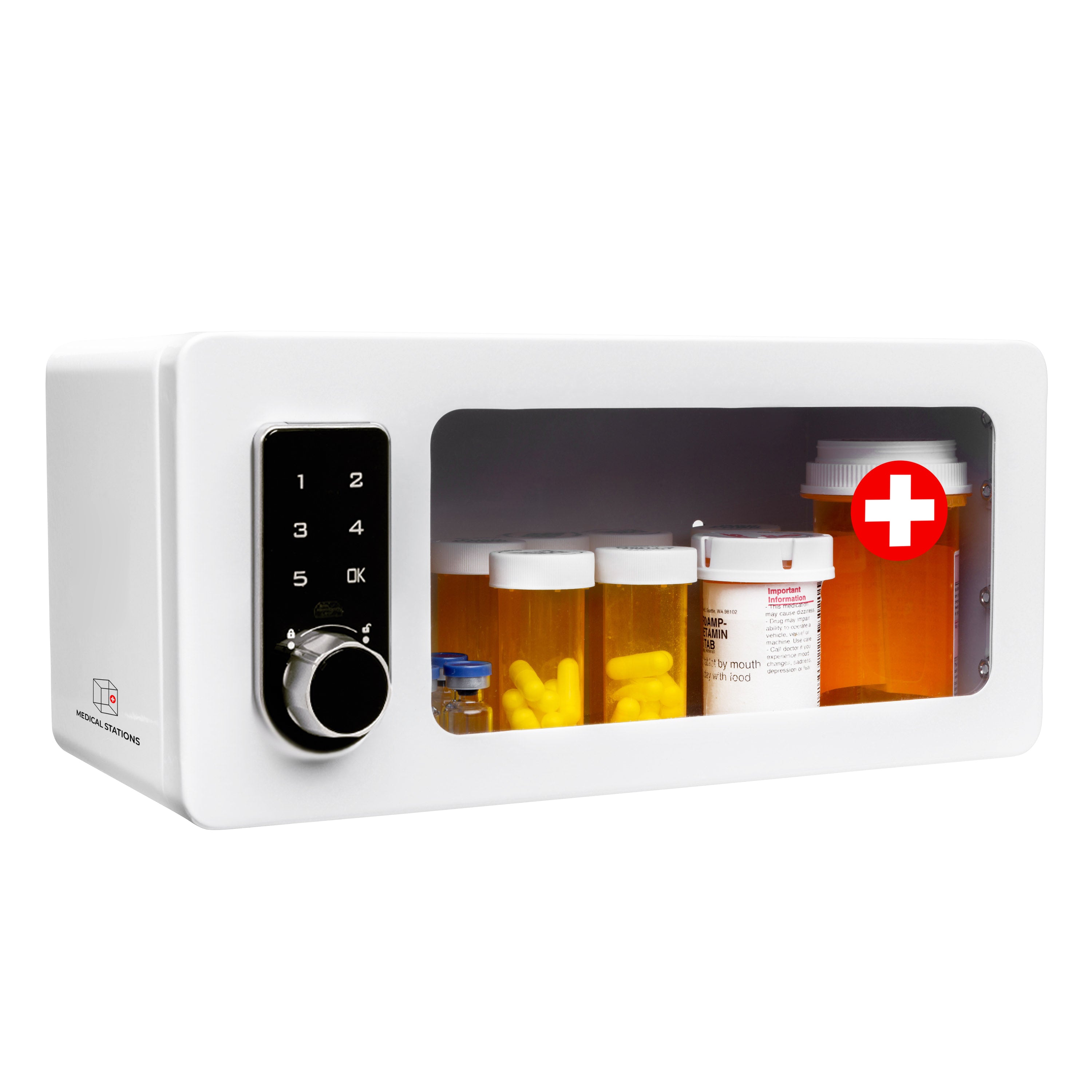 Electronic Lock Medicine Cabinet – Wall Mount Box for Insulin & Meds ...