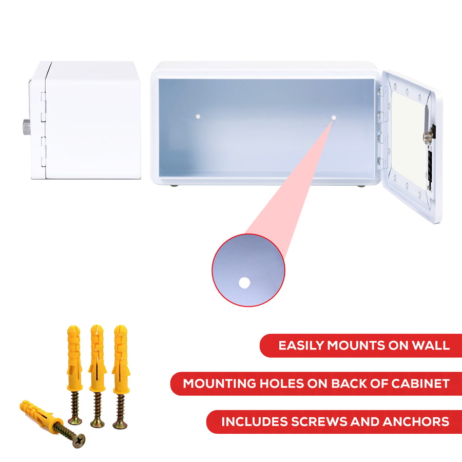 Narcotic Medicine Lock Box with Keypad – Wall & Fridge Safe – Overdose Kits
