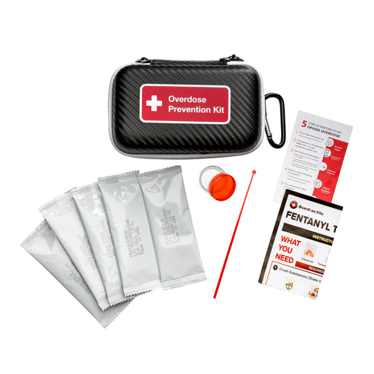 FYL Overdose Prevention Kit – 5 Test Strips & Carry Case – Overdose Kits